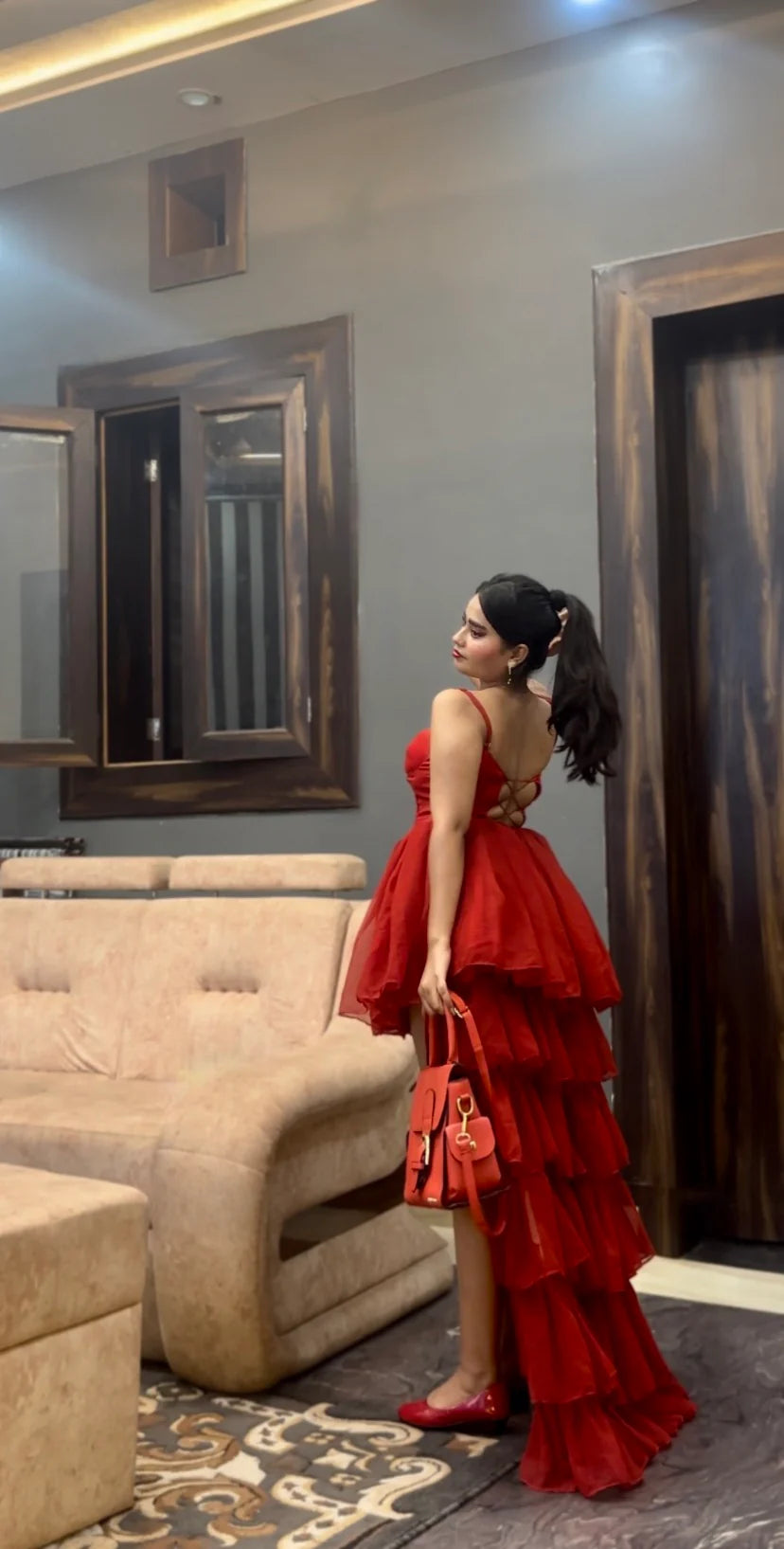 Spaghetti Straps Off-the-Shoulder A-line Floor Length Corset Drape Hig ...